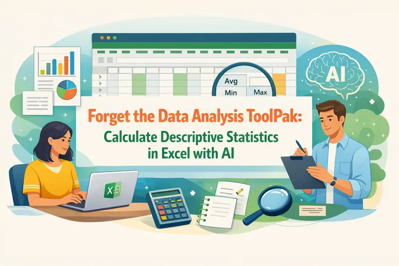 Esqueça a Data Analysis ToolPak: Calcule Estatísticas Descritivas no ...