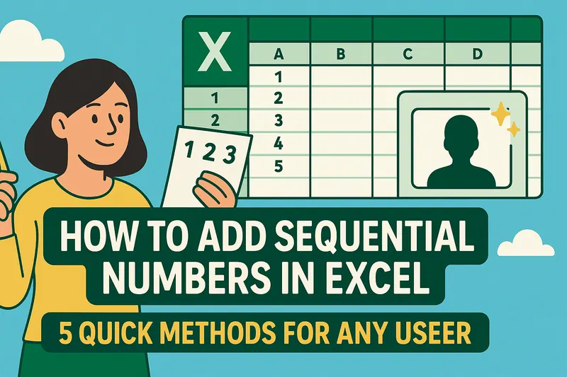 How to Add Sequential Numbers in Excel: 5 Quick Methods for Any User - Excelmatic