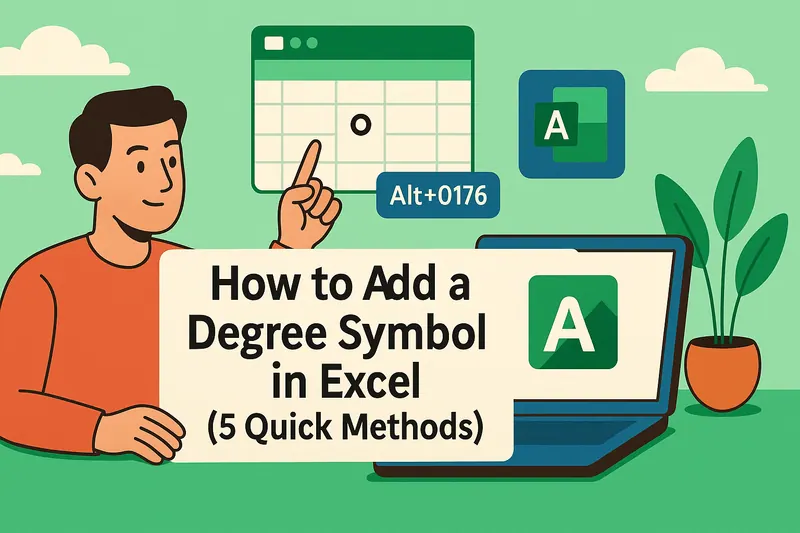 How to Add a Degree Symbol in Excel (5 Quick Methods) - Excelmatic